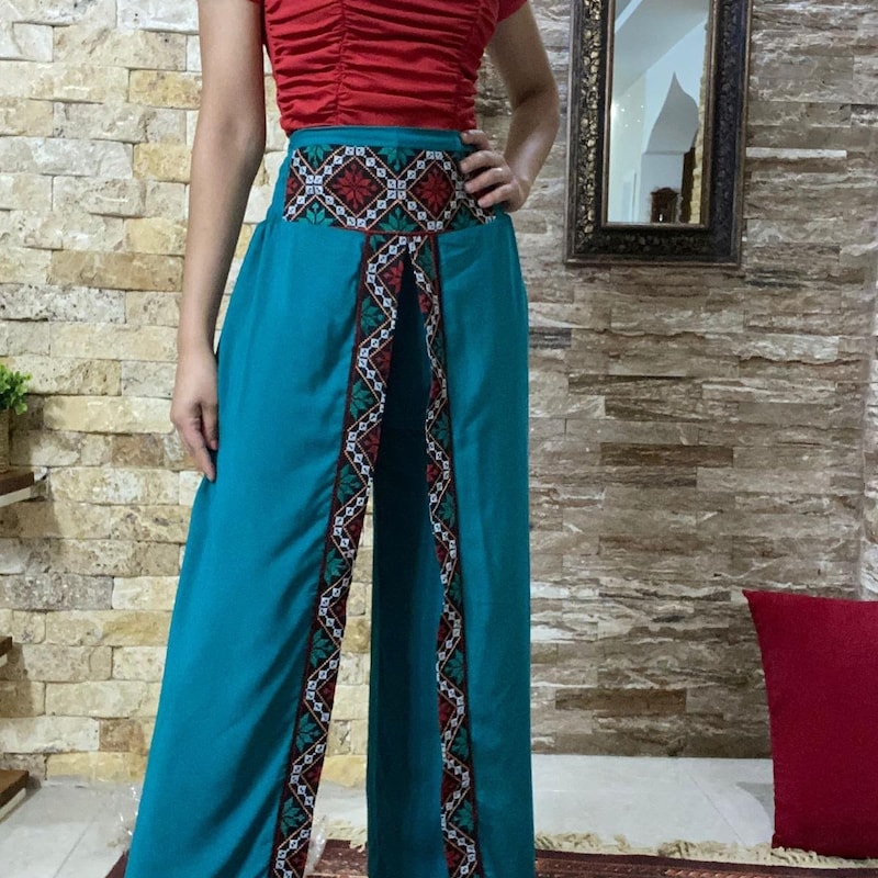 Embroidered Pants - Etsy