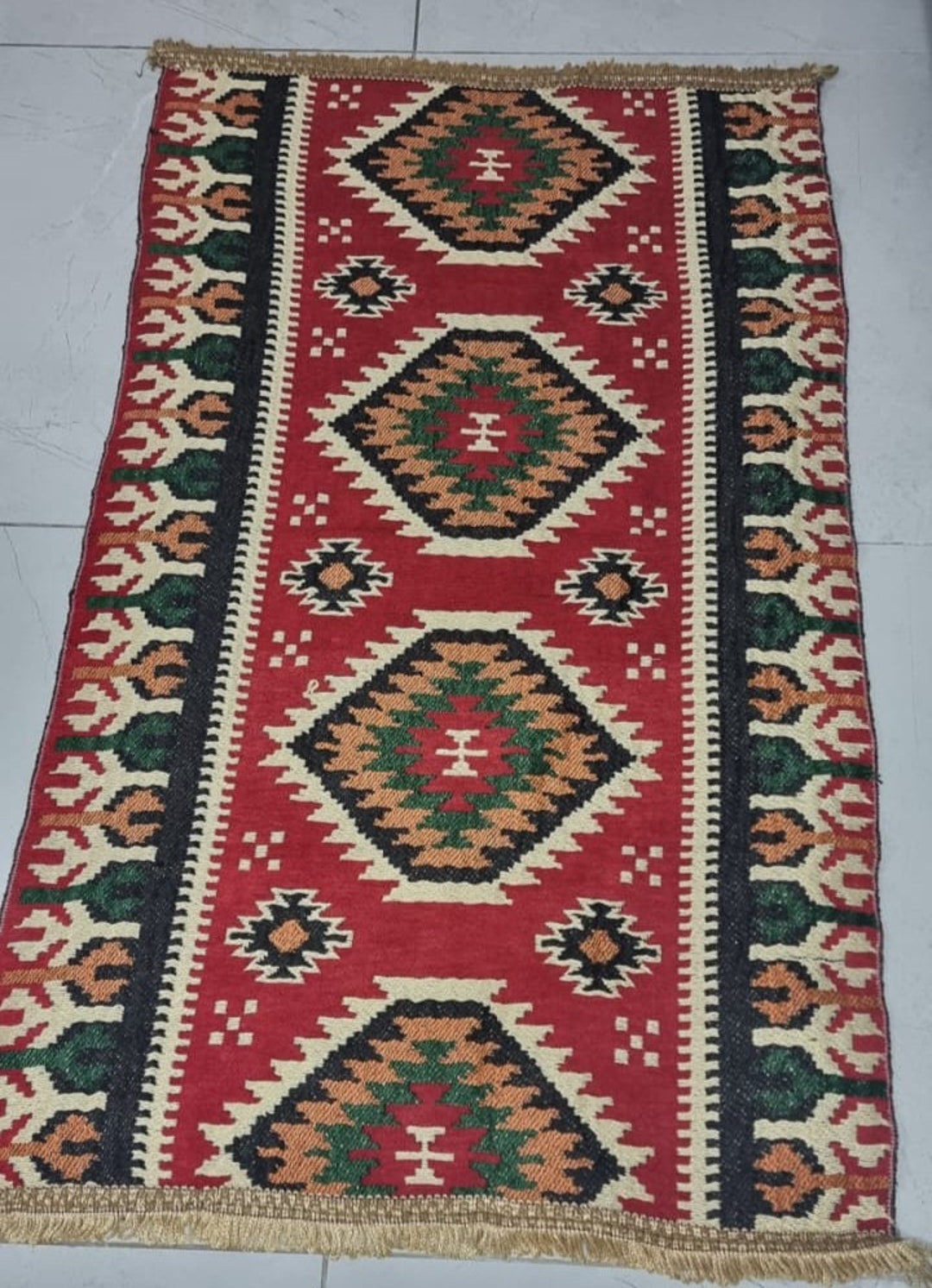 Handmade Rug Red Carpet Kitchen Rug Hall Rug Living Room Rug ...