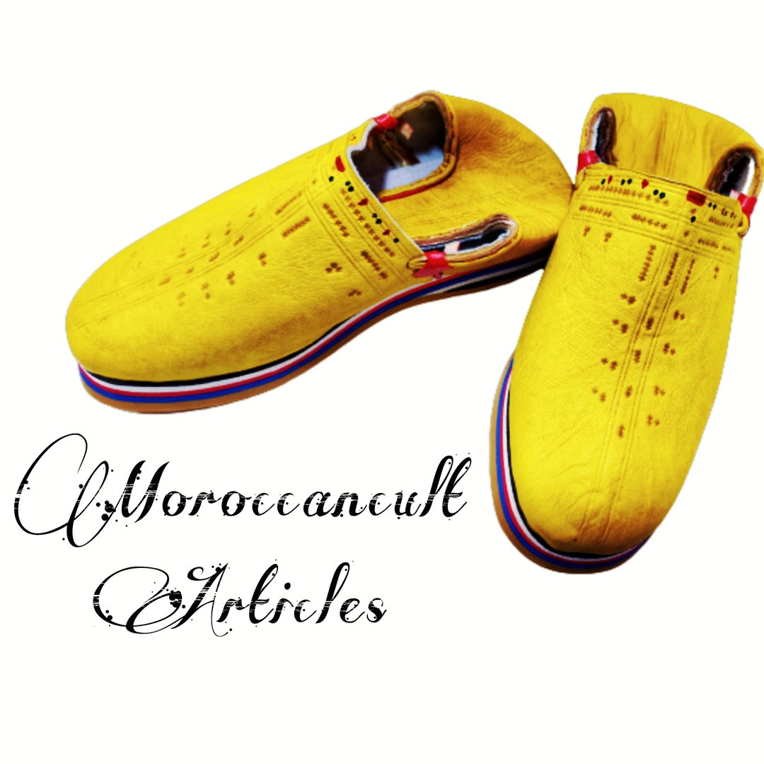Belgha Babouches Amazigh Babouche En Cuir - Etsy