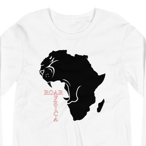 African Tee With Roaring African Lion Inside Africa Map T-shirt for BLM ...