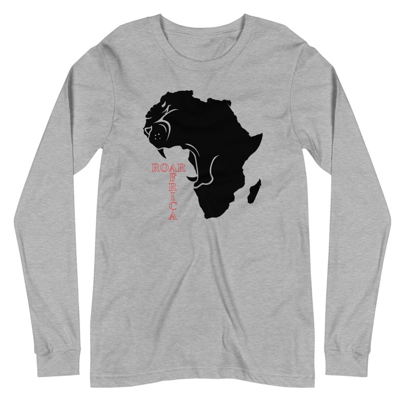 African Tee With Roaring African Lion Inside Africa Map T-shirt for BLM ...