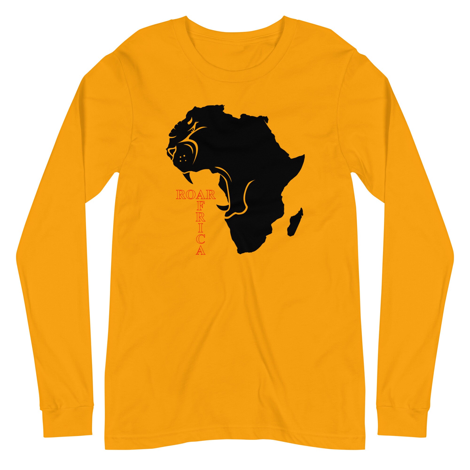 African Tee With Roaring African Lion Inside Africa Map T-shirt for BLM ...