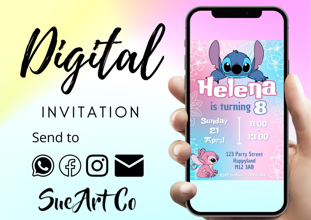 Personalised Party Invitation - Digital Phone Invite - Downloadable ...