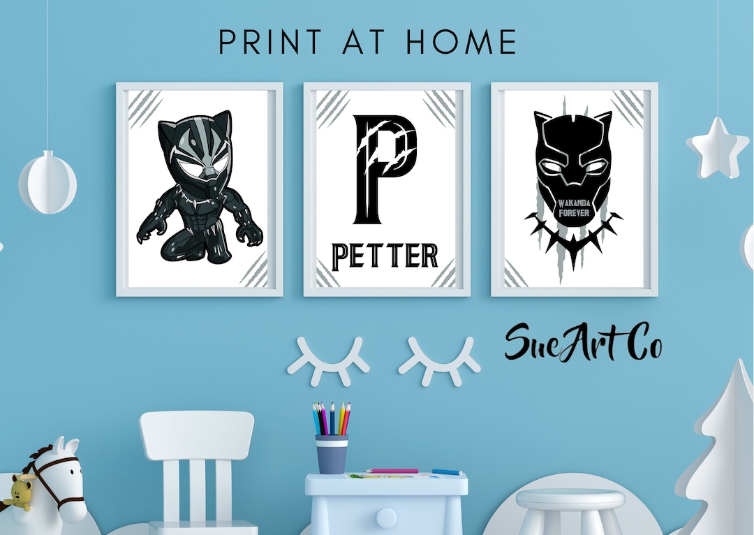 Superhero Art Print Set of 3 Printable Home Decor Digital Poster Wall ...