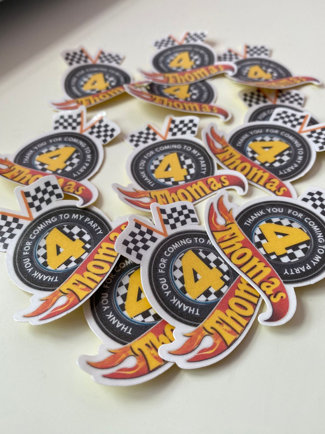 Personalised Car Party Stickers | Birthday Party Stickers | Gift Bag ...