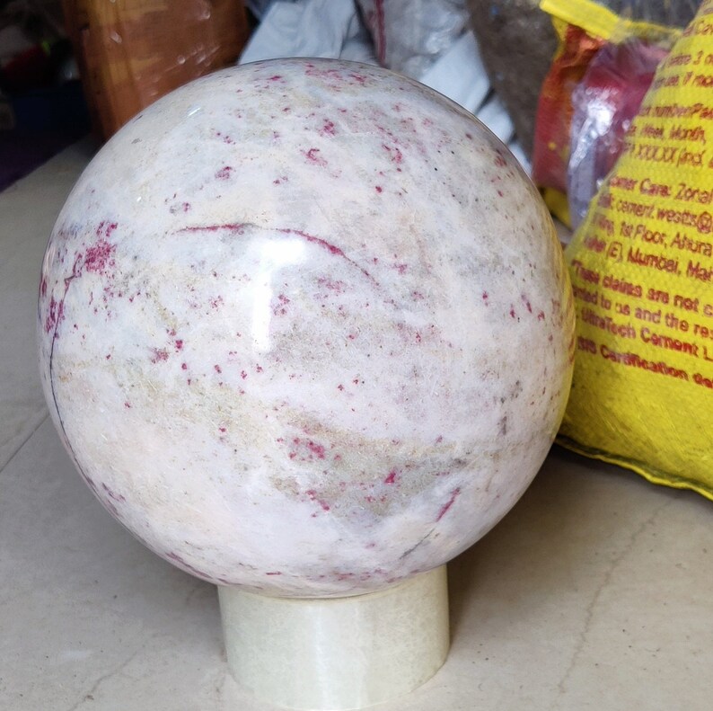 Extra Large Cinnabar in Quartz Sphere From Peru 11.7kg - Etsy