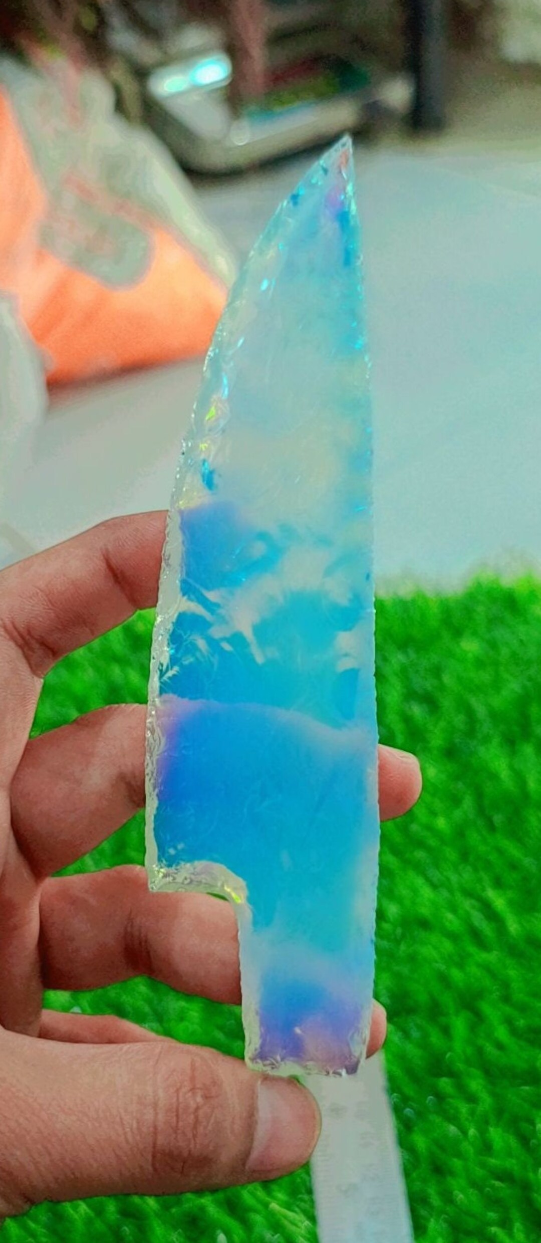 Hand-knapped Opalite Crystal Knife Blade, Large Arrowhead Athame (4-6 ...