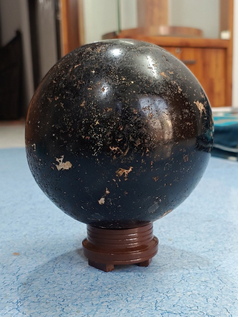 Natural Black Tourmaline Sphere Extra Huge 180MM 18CM Metaphysical ...