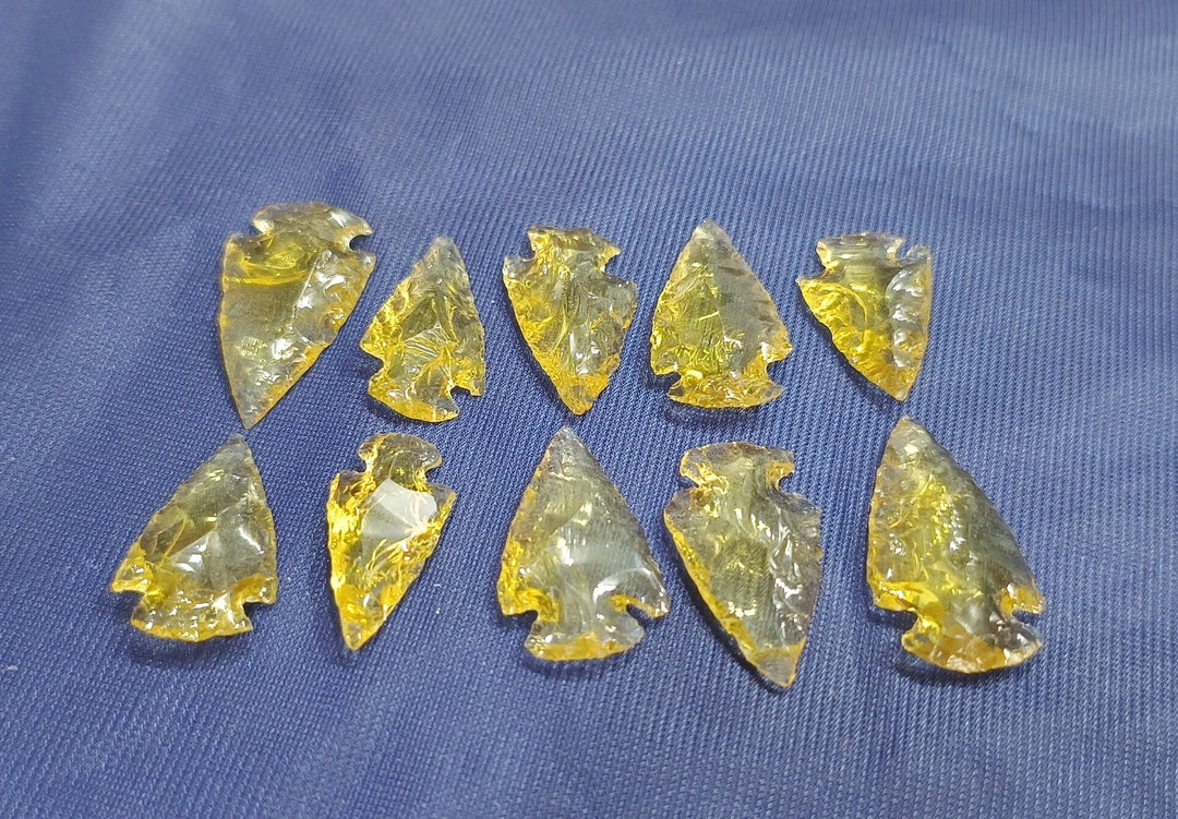 Yellow Citrine Crystal Arrowhead 1'' to 1.25'', Citrine Arrowhead ...