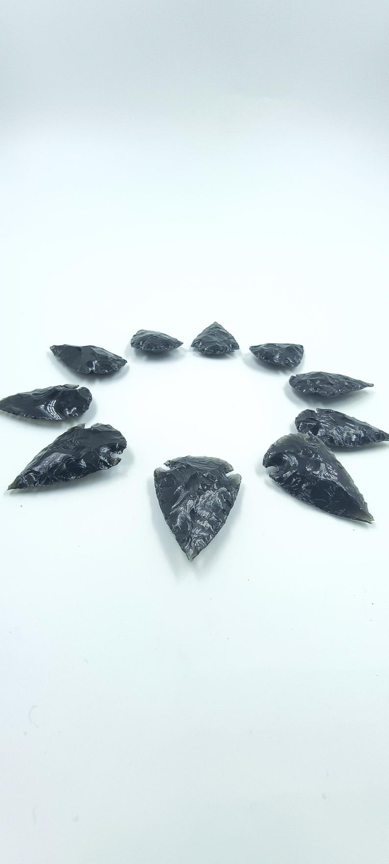 Black Obsidian Arrowhead 1–1.25 Inch Natural Obsidian Arrow Point Craft ...