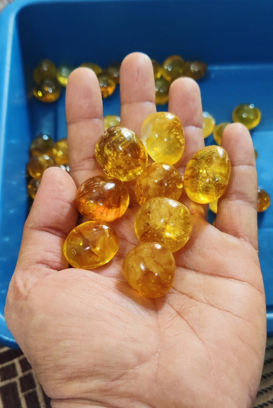 Natural Citrine Tumble Stone 1kg, High Quality, Plain Chakra Tumble ...