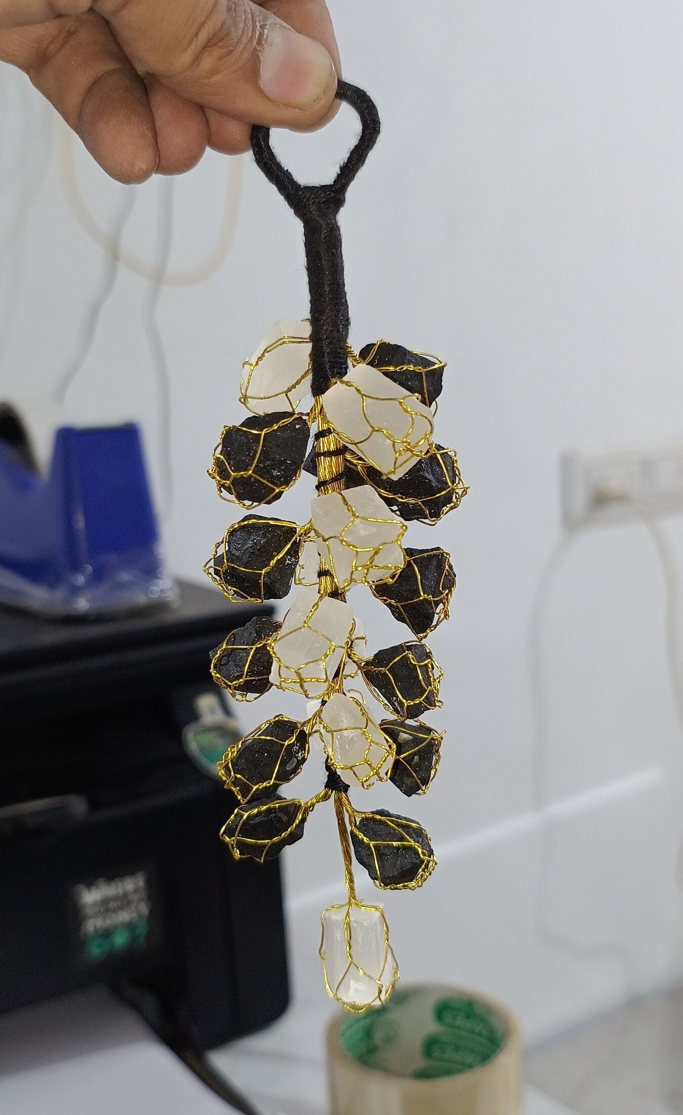 Black Tourmaline Wall Hanger Black Tourmaline Car Hanger - Etsy