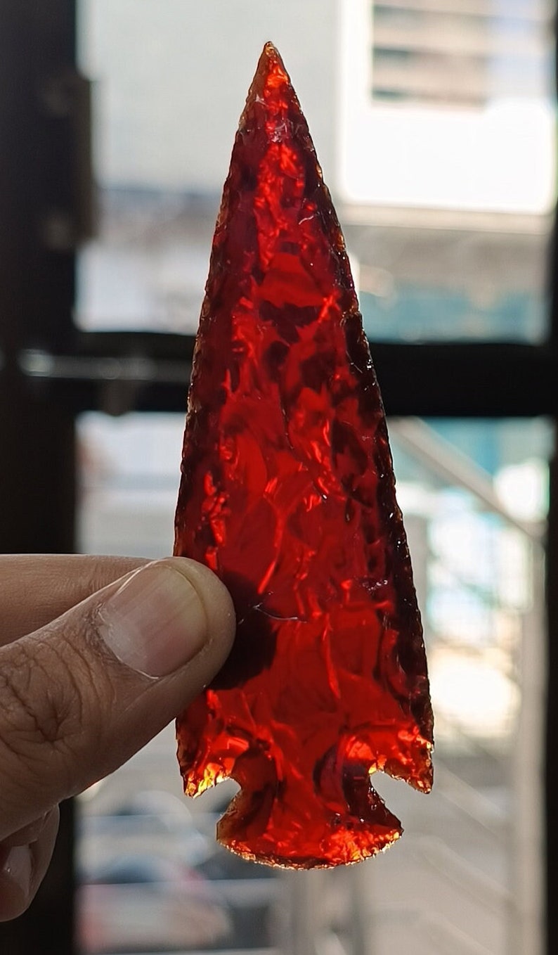 Red Obsidian Arrowhead: Hand-polished Gemstone Spear Head - Etsy