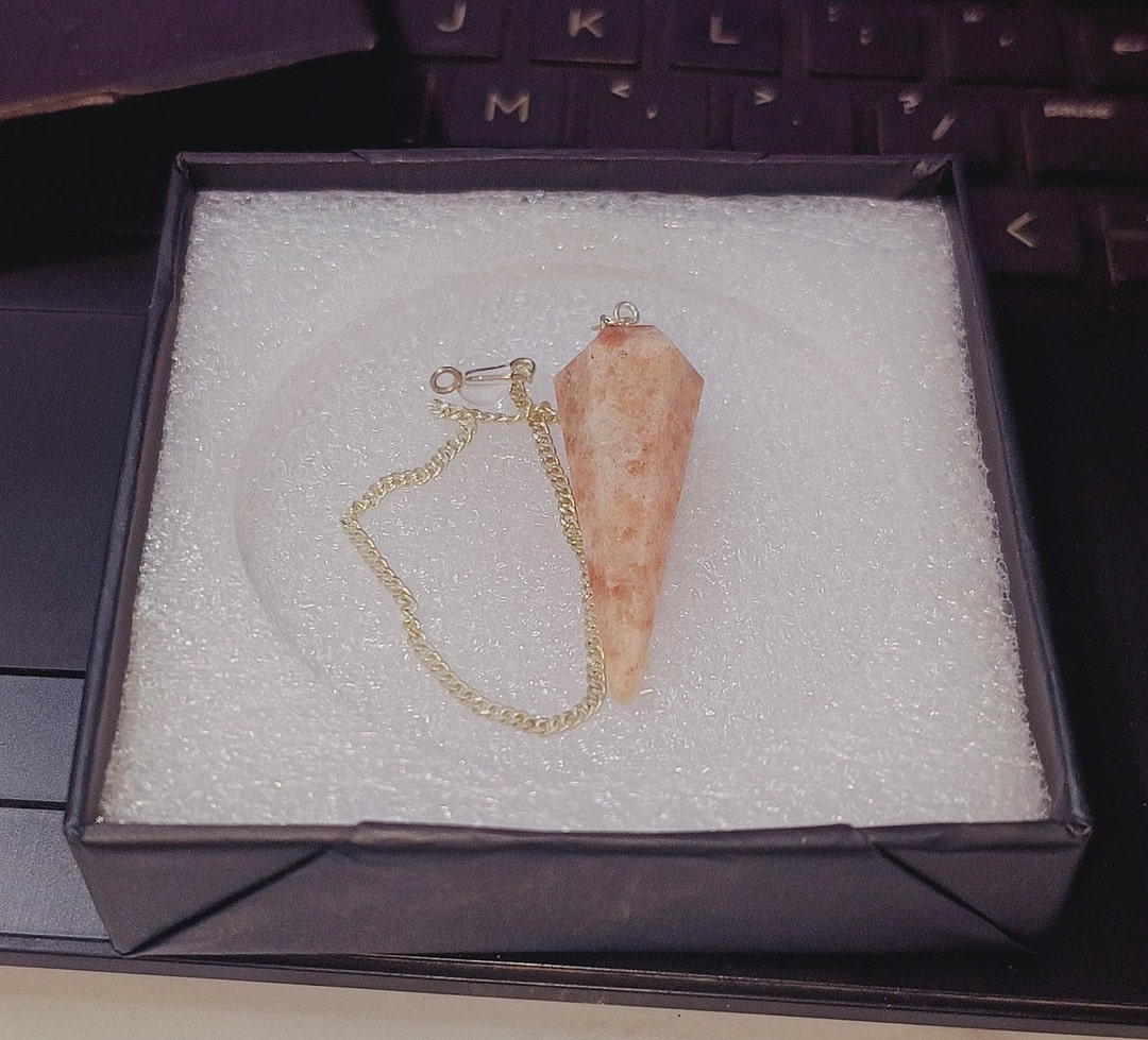 Genuine Sunstone Pendulum, Sunstone Dowsing Pendulum, Crystal Pendulum, Chakra Pendulum ...