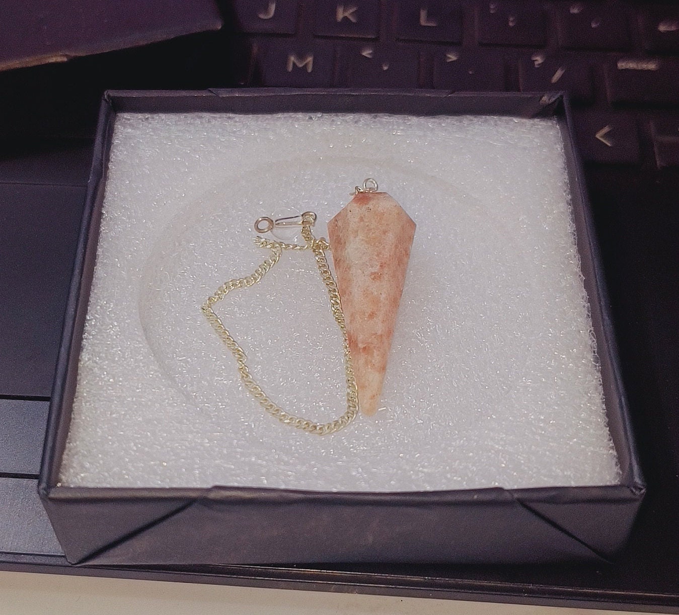 Genuine Sunstone Pendulum, Sunstone Dowsing Pendulum, Crystal Pendulum, Chakra Pendulum ...