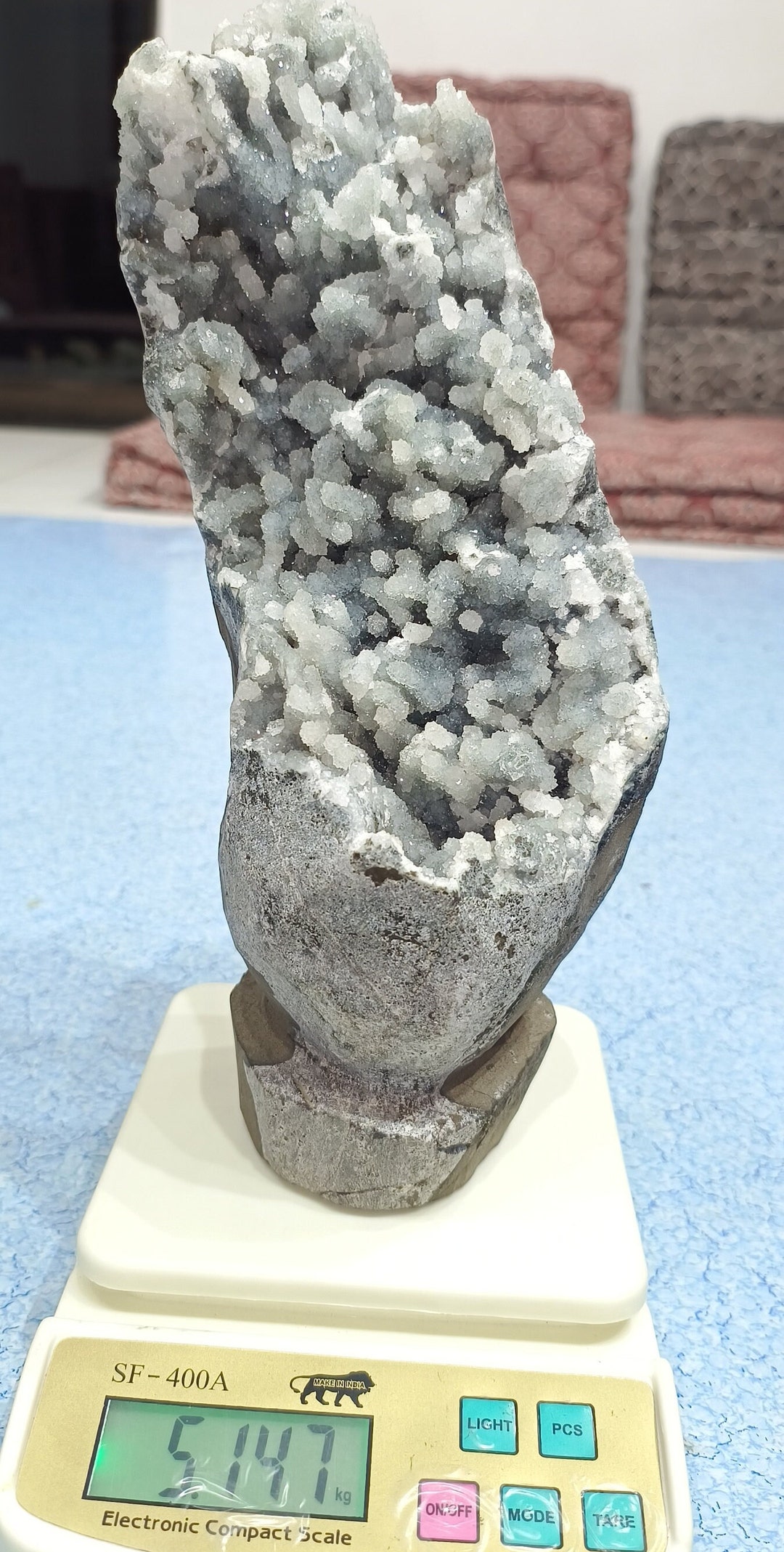Huge CELESTITE Med Geode Rough Mineral Point Specimen Natural Raw ...