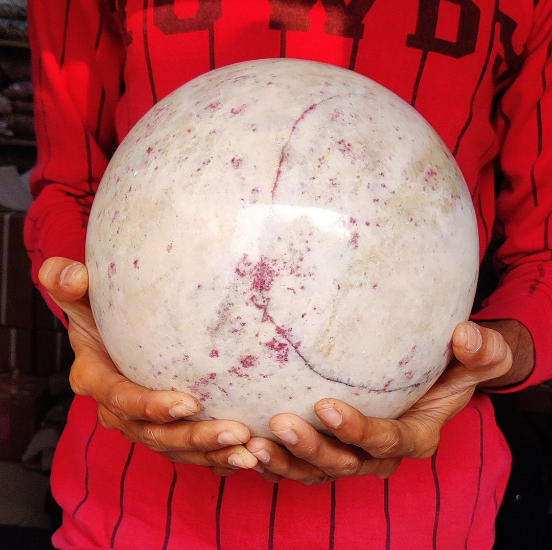 Extra Large Cinnabar in Quartz Sphere From Peru 11.7kg - 8", Rare Hug ...