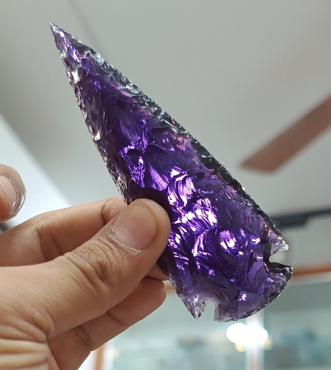 Amethyst Spearhead Large Arrowhead Crystal Healing Purple Crystal ...