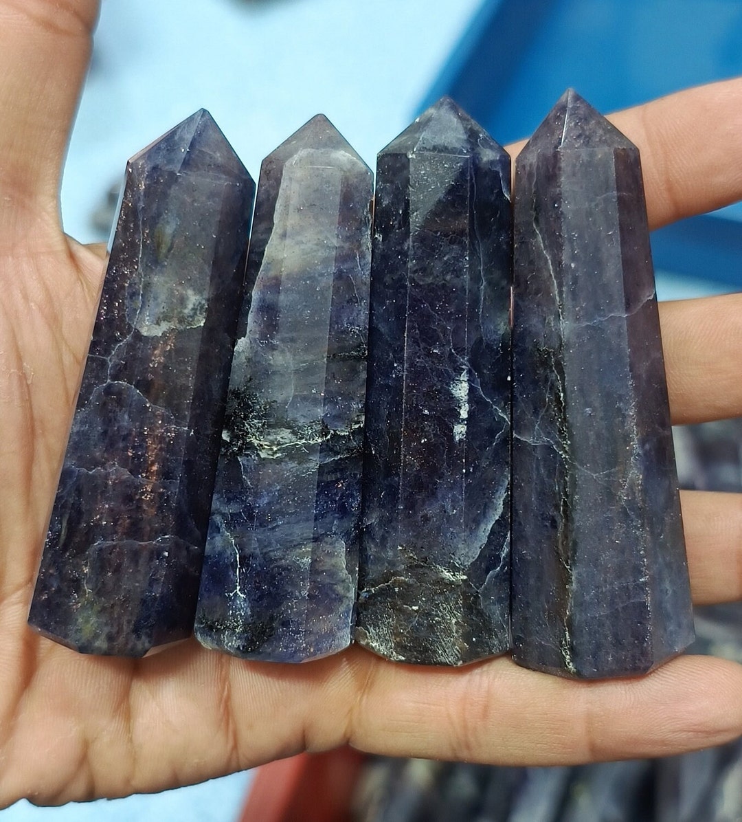 Iolite Tower Point 3-4 Inch Size, Crystal Healing Wand Witchy Home ...