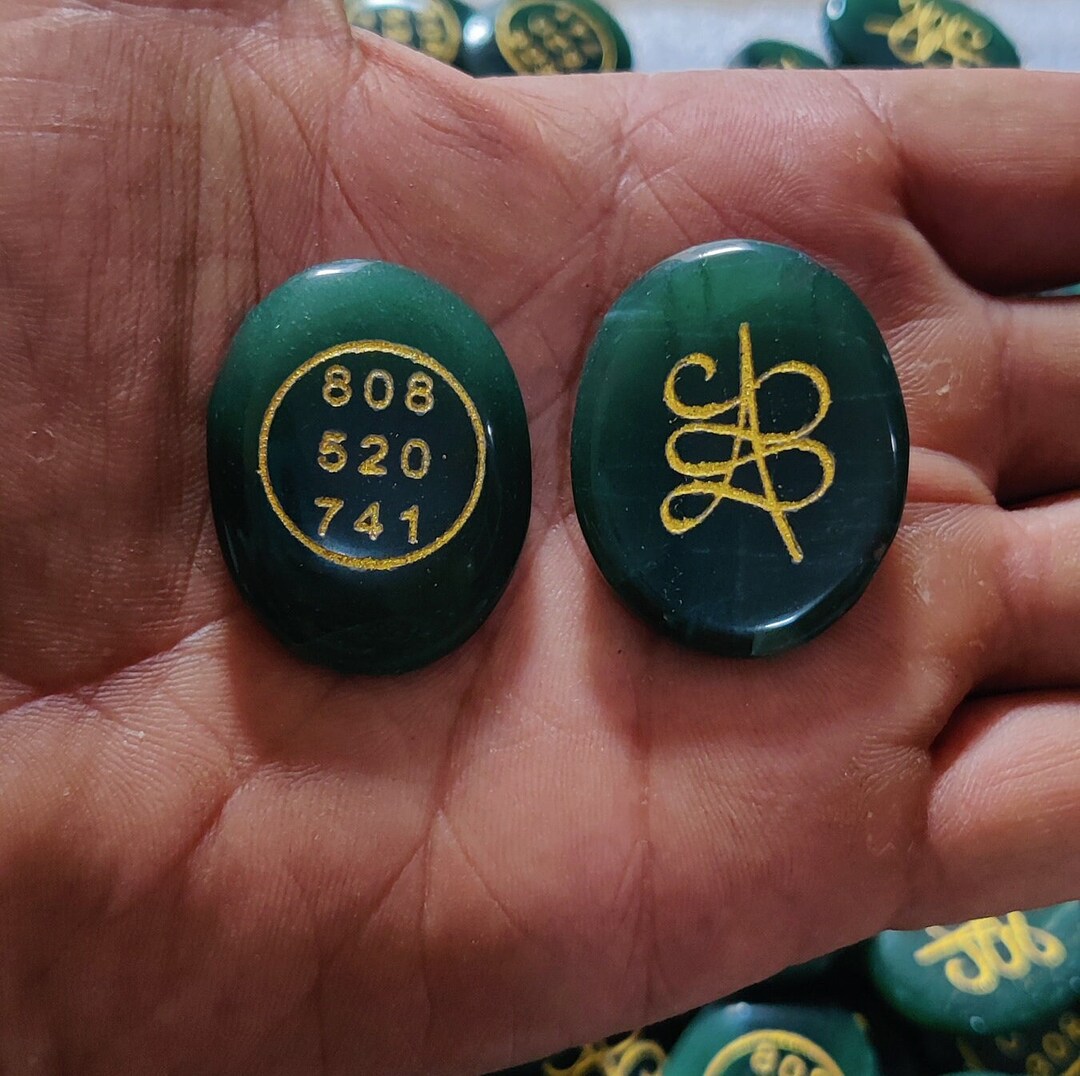 Green Jade Zibu Symbol Stone: Wealth Talisman, Healing Crystal - Etsy