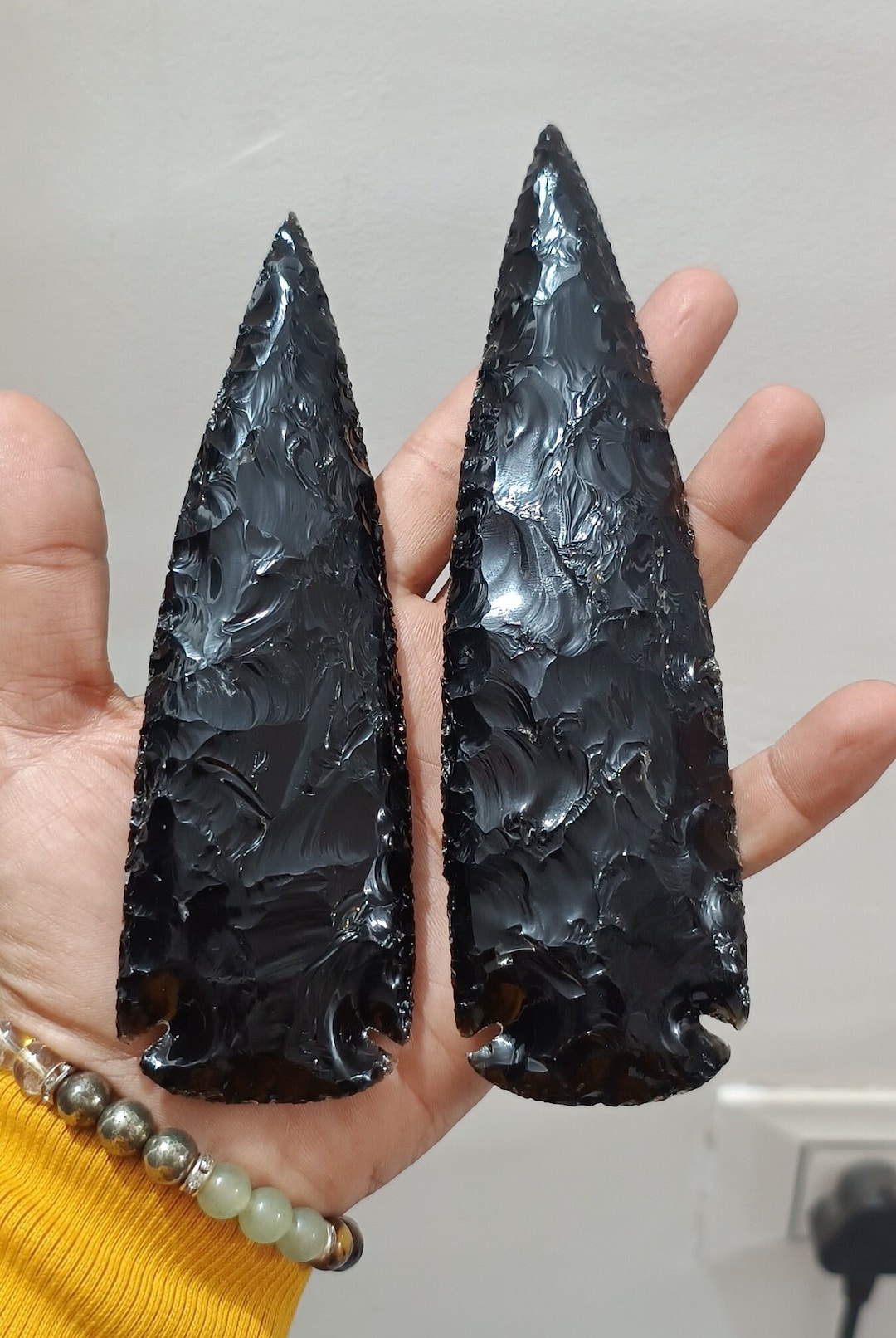Black Obsidian Arrowhead 1'' to 10'' | Hand Carved Crystal | Black Obsidian Gemstone, Agate ...