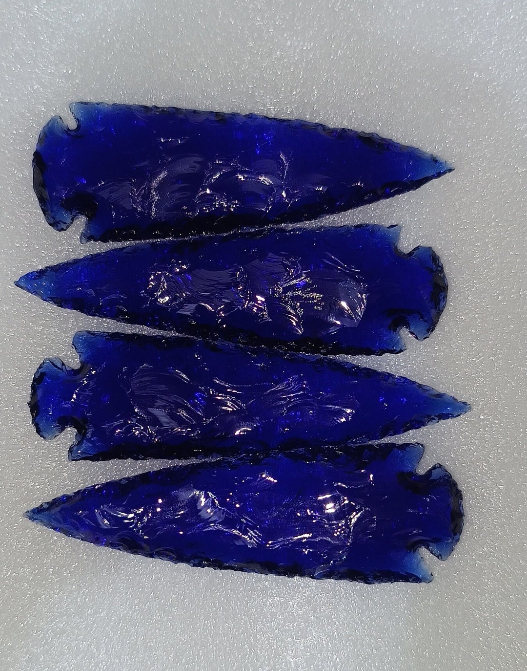 Blue Obsidian Spearhead Size 4", Arrowhead Crystal Healing, Crystal ...