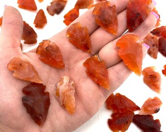 Natural Carnelian Arrowhead Gemstone Carving Stone Arrowhead Carnelian ...
