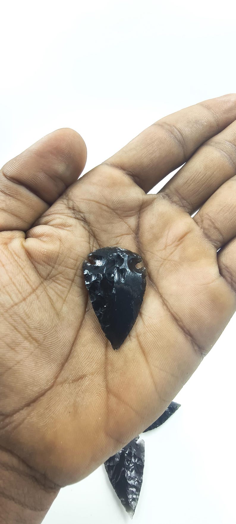 Black Obsidian Arrowhead 1–1.25 Inch Natural Obsidian Arrow Point Craft ...