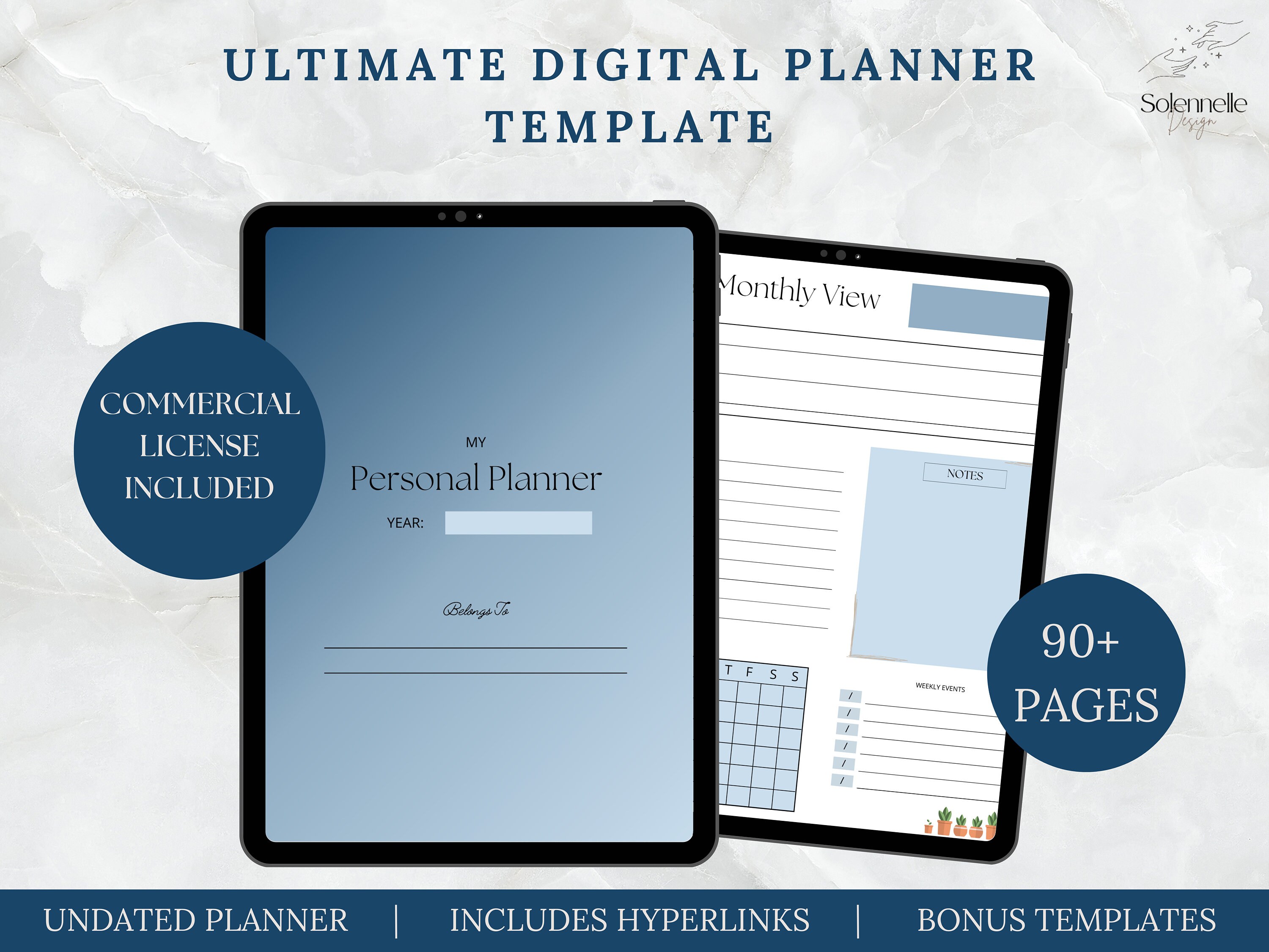 Digital Planner Templates for Goodnotes and Canva, 2023-2024 Yearly ...