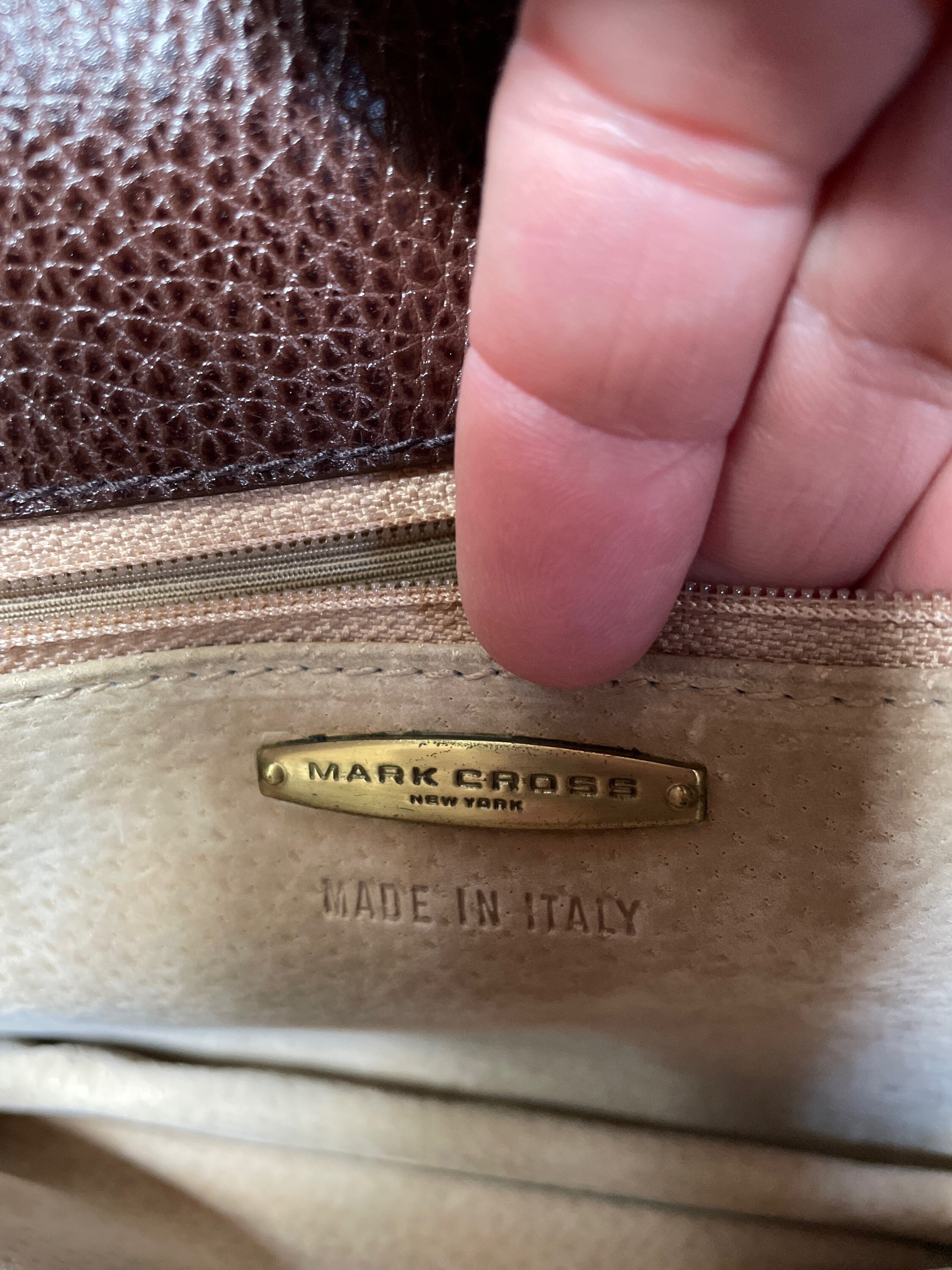 Vintage Mark Cross Pebbled Leather Crossbody - Etsy