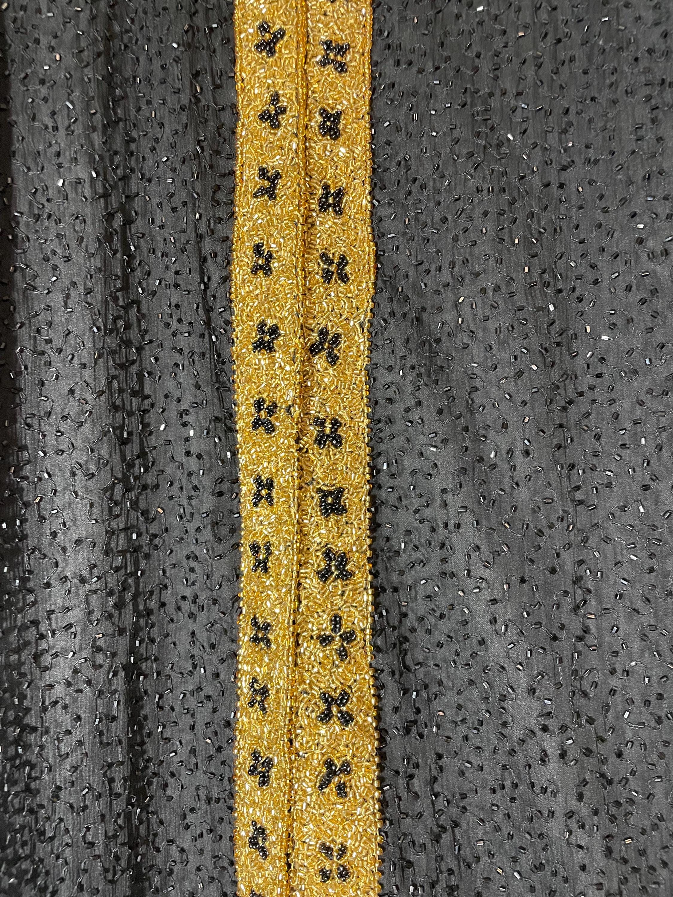 Vintage 1980s Patra Stenay Black and Gold Formal Beaded Jacket - Etsy