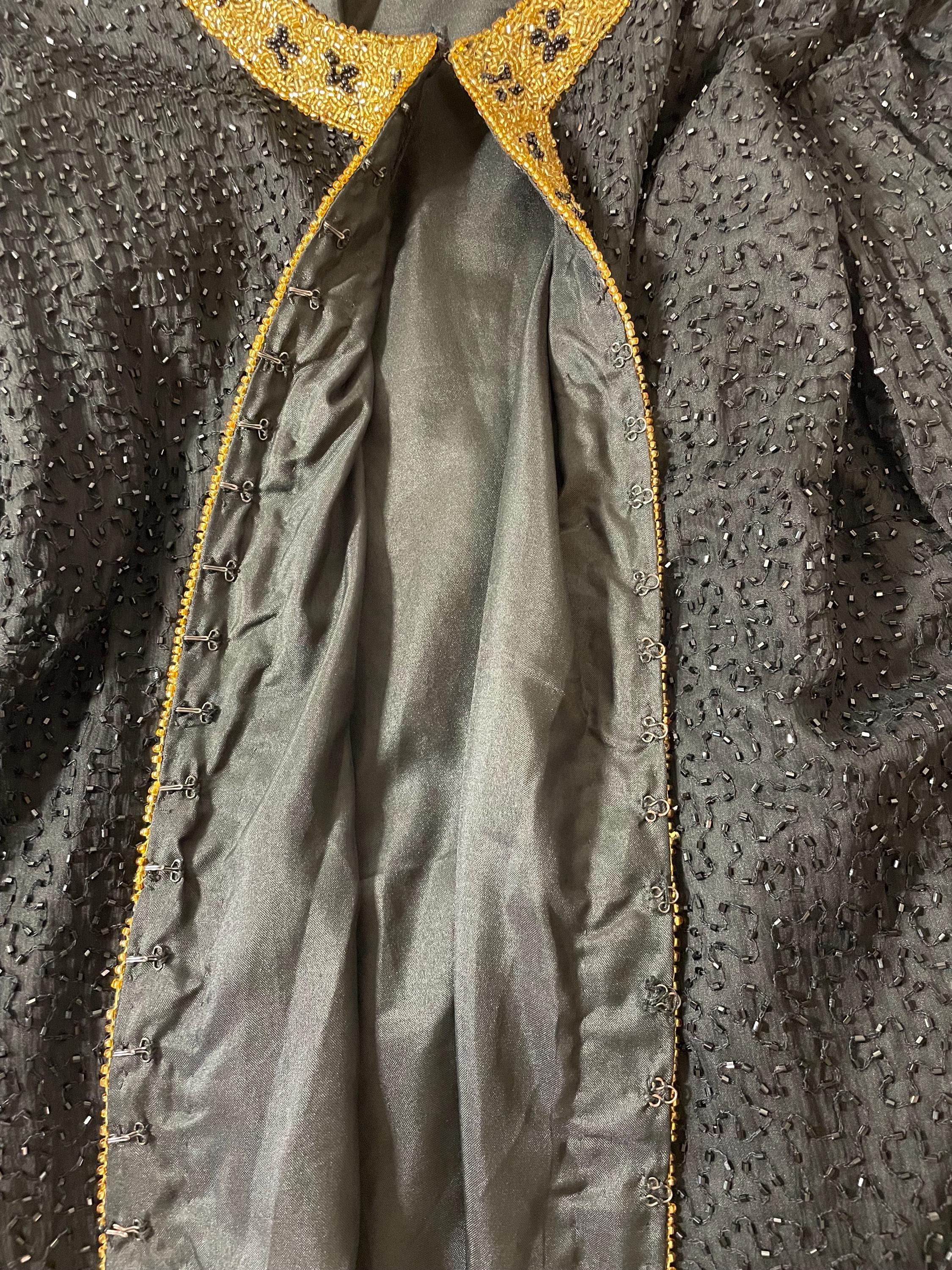 Vintage 1980s Patra Stenay Black and Gold Formal Beaded Jacket - Etsy