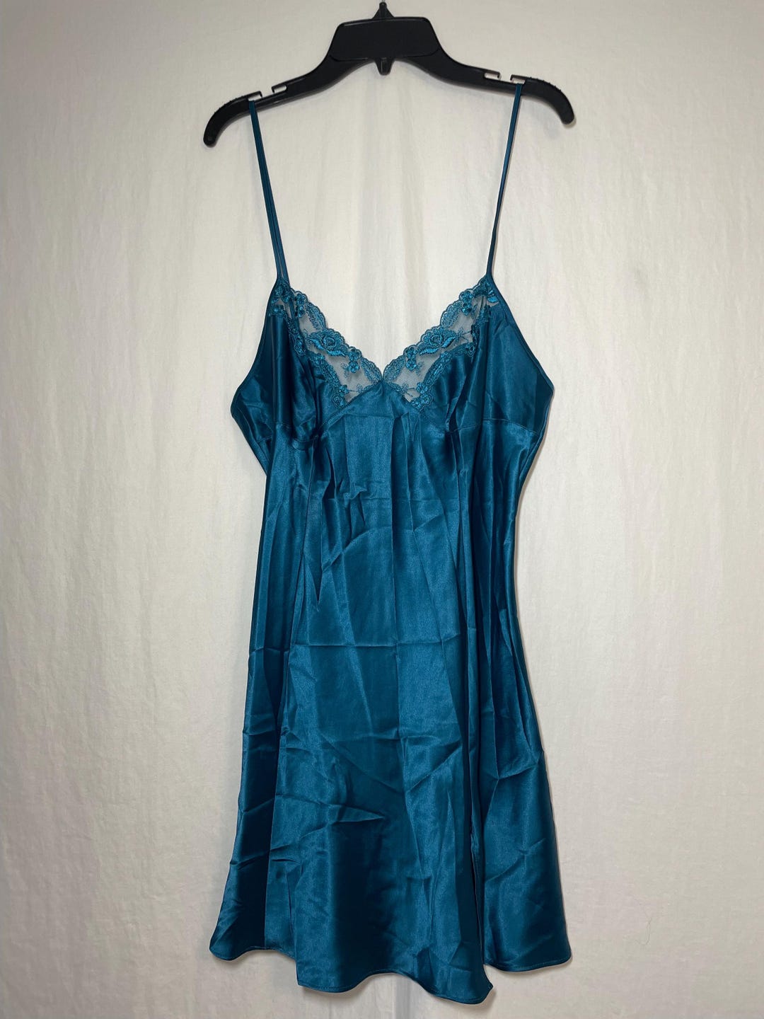 Vintage 2000s Victoria’s Secret Teal Slip Dress - Etsy