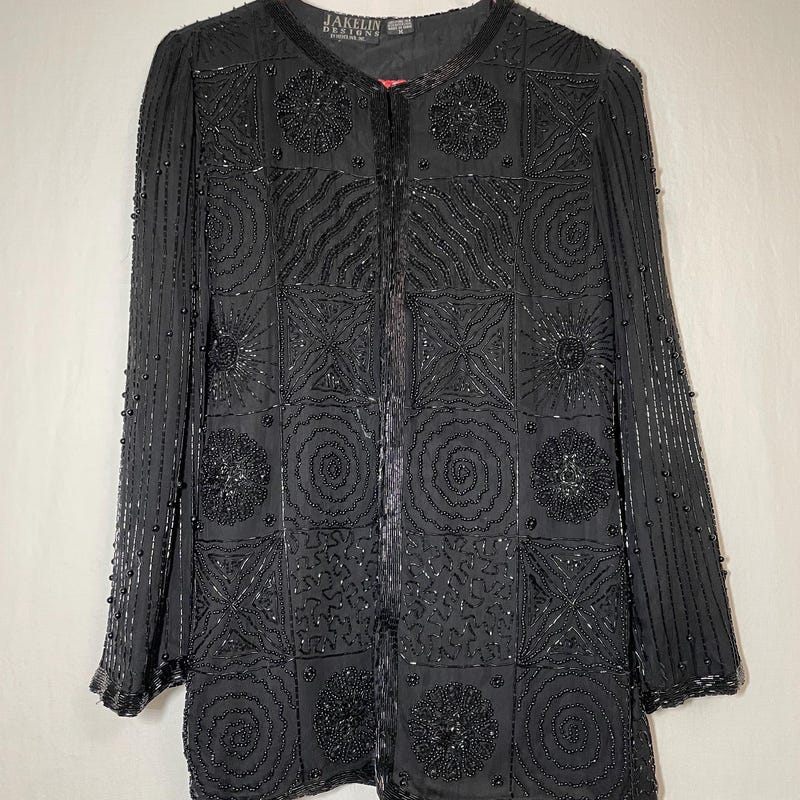 Beaded Silk Jacket - Etsy