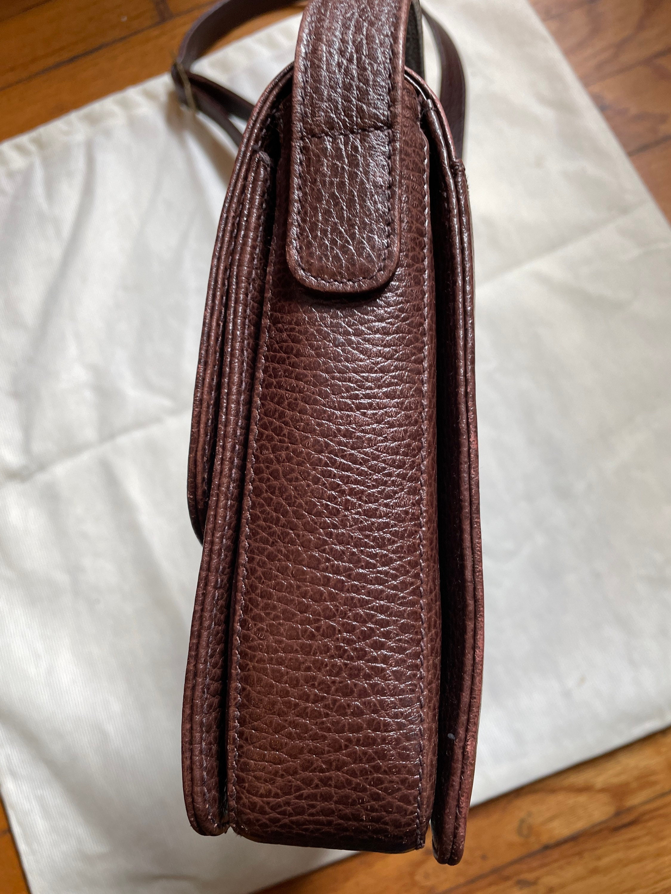 Vintage Mark Cross Pebbled Leather Crossbody - Etsy