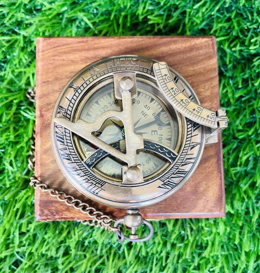 Vintage Brass Personalized Compass Custom Engraving Christmas Gift ...