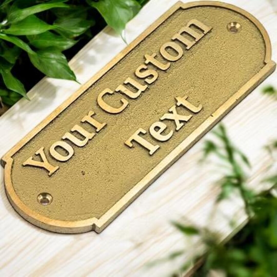 Personalized Brass Plaque - Ideal for Recognition Plaques, Name Plates ...