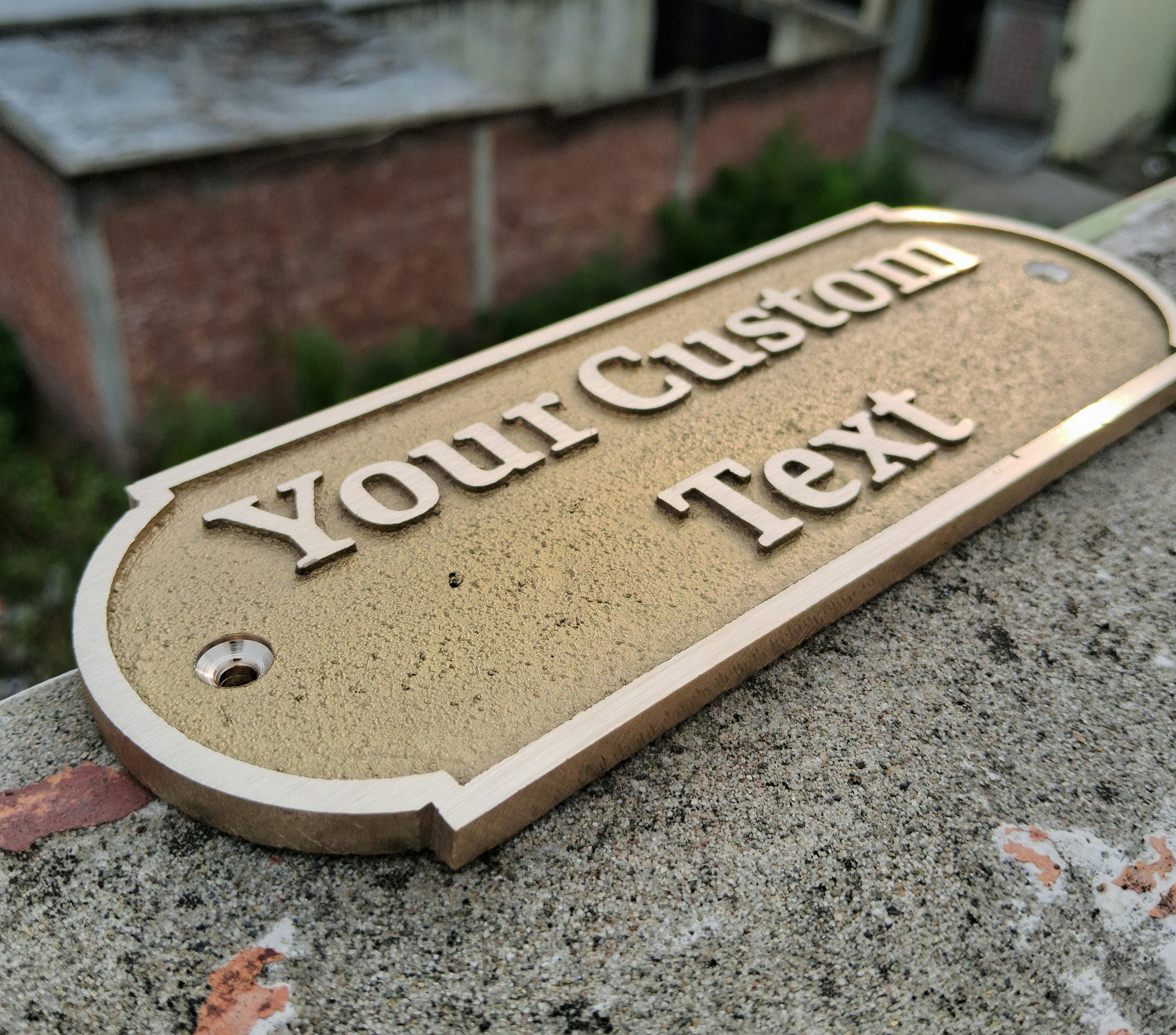 Personalized Brass Plaque - Ideal for Recognition Plaques, Name Plates ...