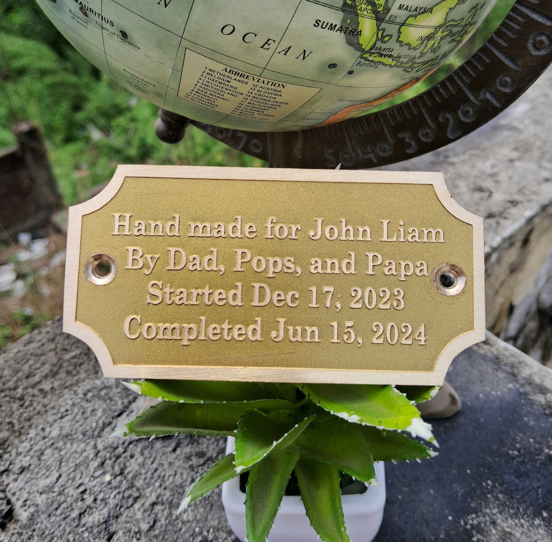 Custom Brass Plaque - Ideal for Recognition Plaques, Name Plates, and ...