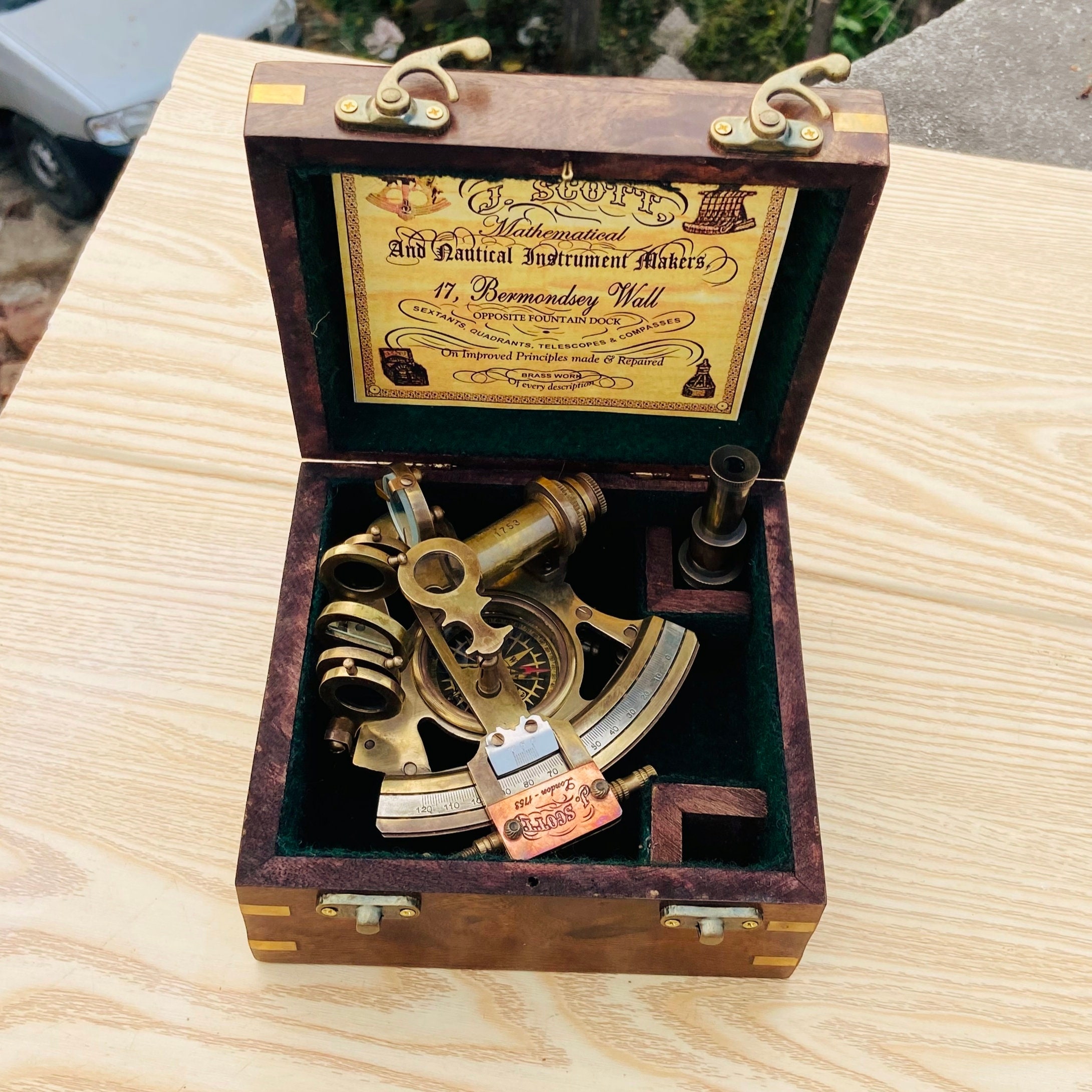 Compass With Sextant - Engraved Personalized Compass Nautical Sextant ...