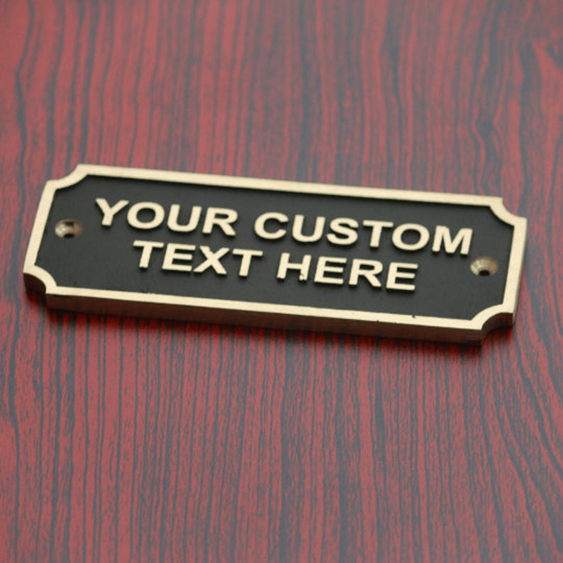 Personalized Brass Plaque - Ideal for Recognition Plaques, Name Plates ...