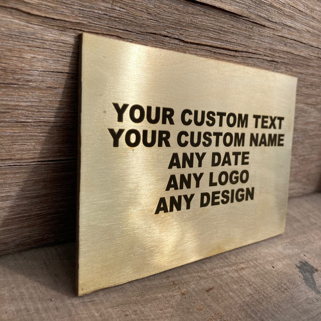 Personalized Brass Plaque Engraved Plaques Metal Plaque - Etsy