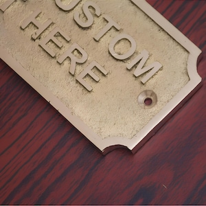 Personalized Brass Plaque - Ideal for Recognition Plaques, Name Plates ...