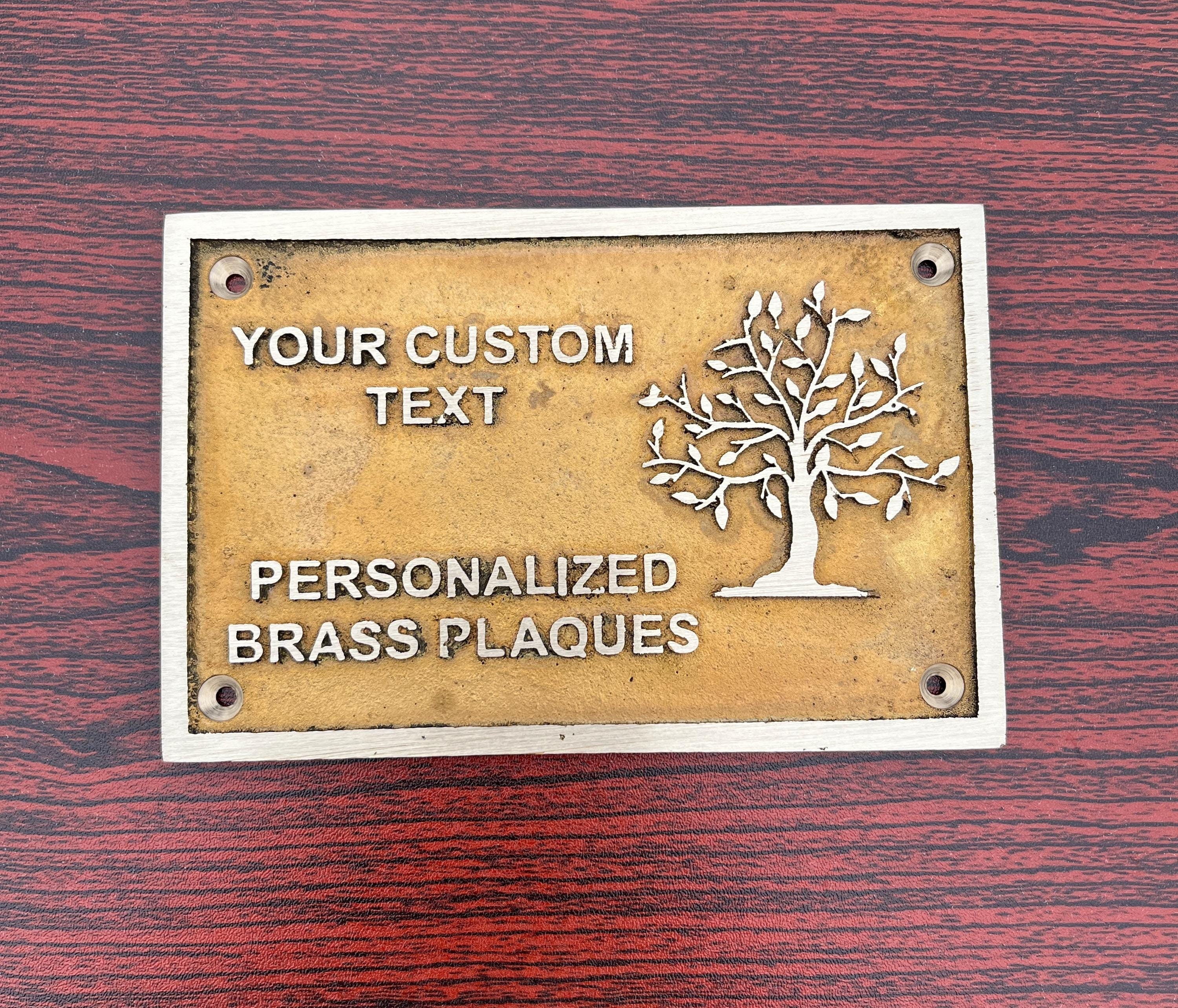 Personalized Casting Brass Plaque - Ideal for Recognition Plaques, Name ...