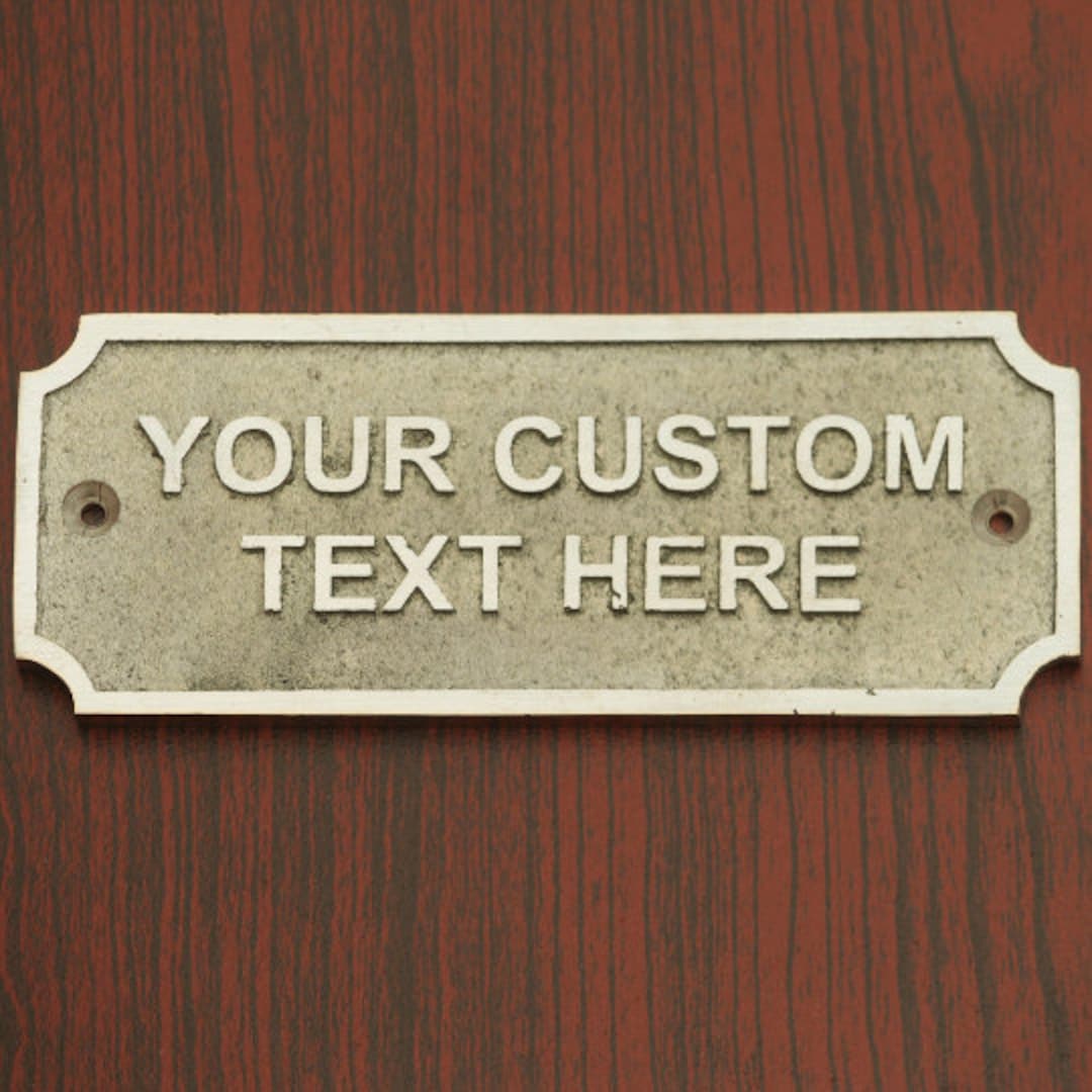 Personalized Brass Plaque Ideal for Recognition Plaques, Name Plates ...