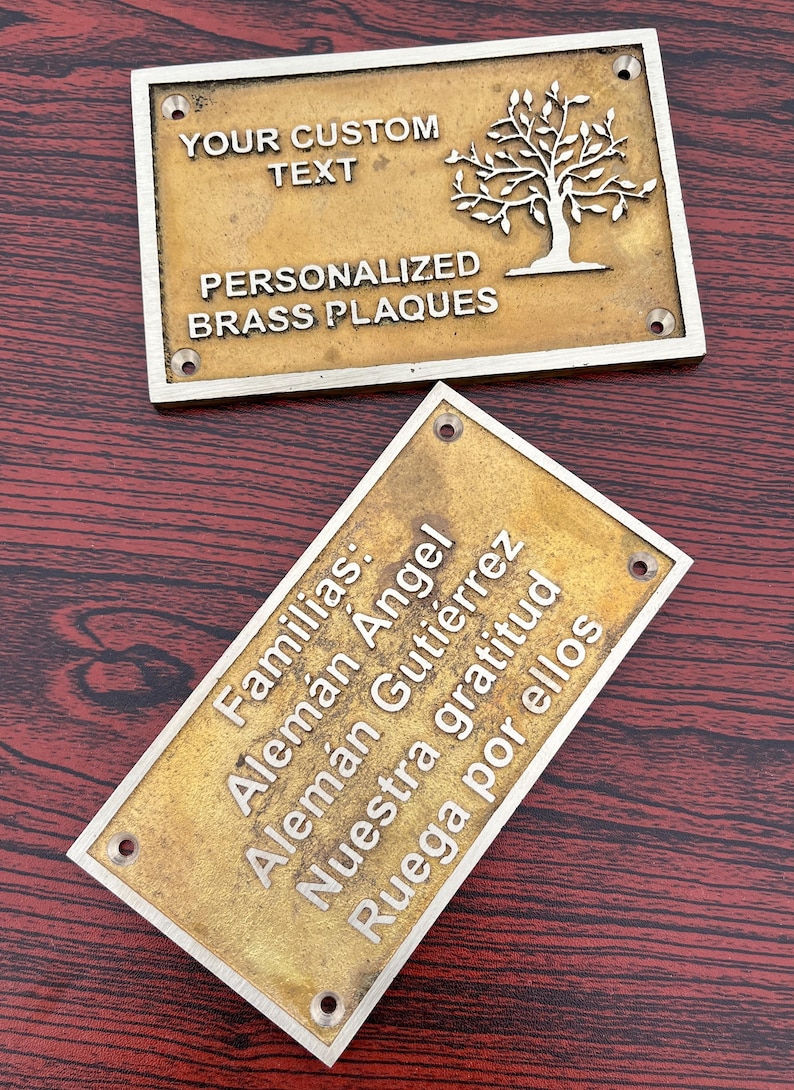 Personalized Casting Brass Plaque - Ideal for Recognition Plaques, Name ...
