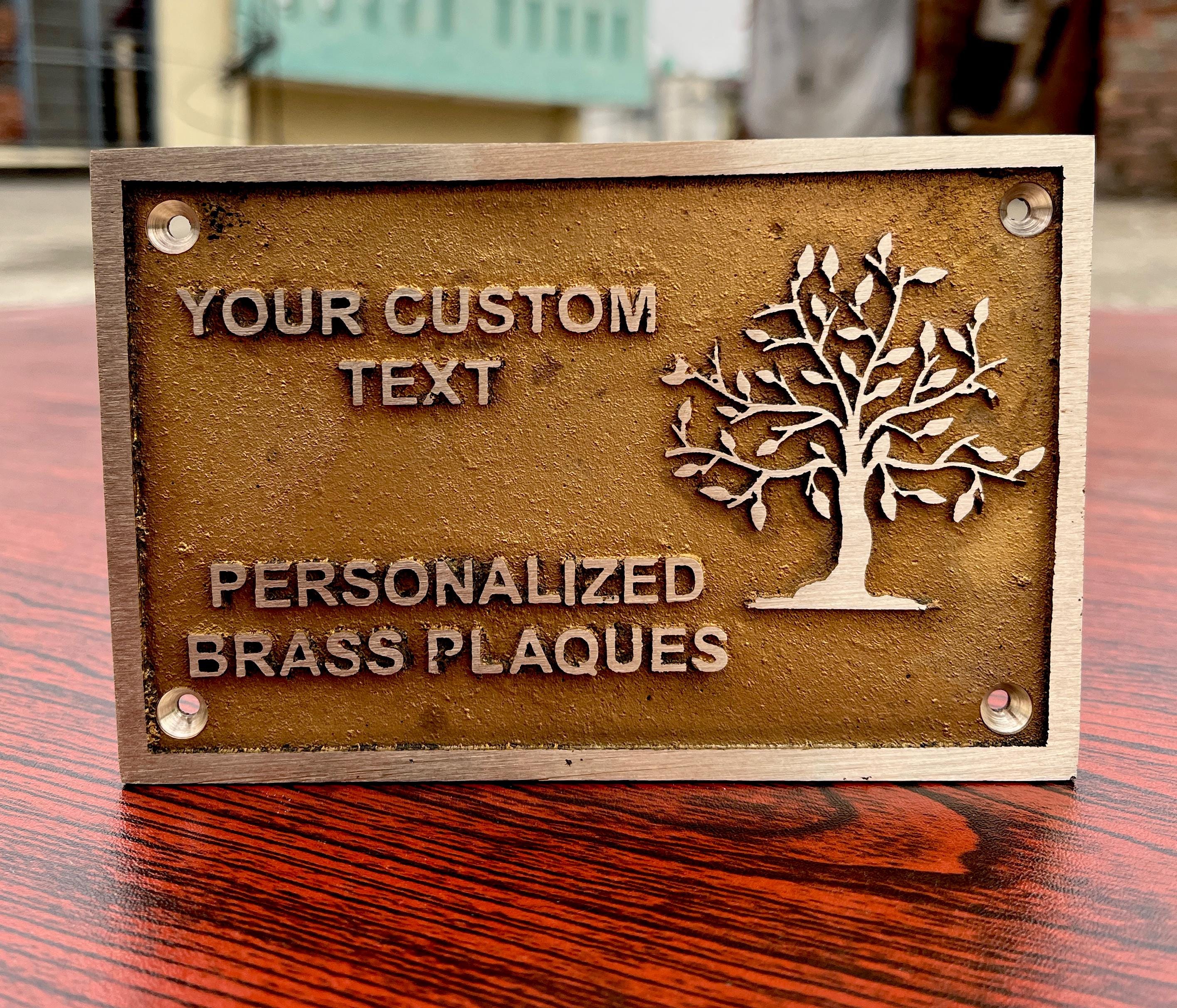 Personalized Casting Brass Plaque - Ideal for Recognition Plaques, Name ...