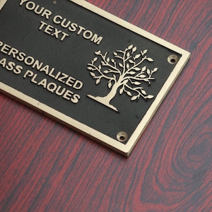 Personalized Casting Brass Plaque - Ideal for Recognition Plaques, Name ...