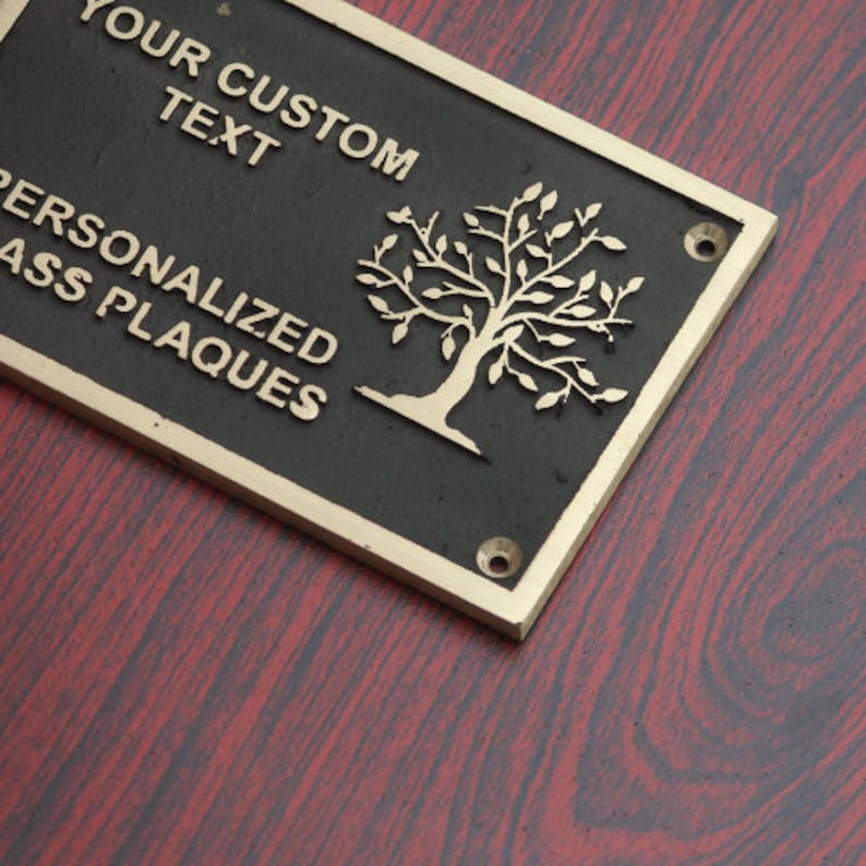 Personalized Casting Brass Plaque - Ideal for Recognition Plaques, Name ...