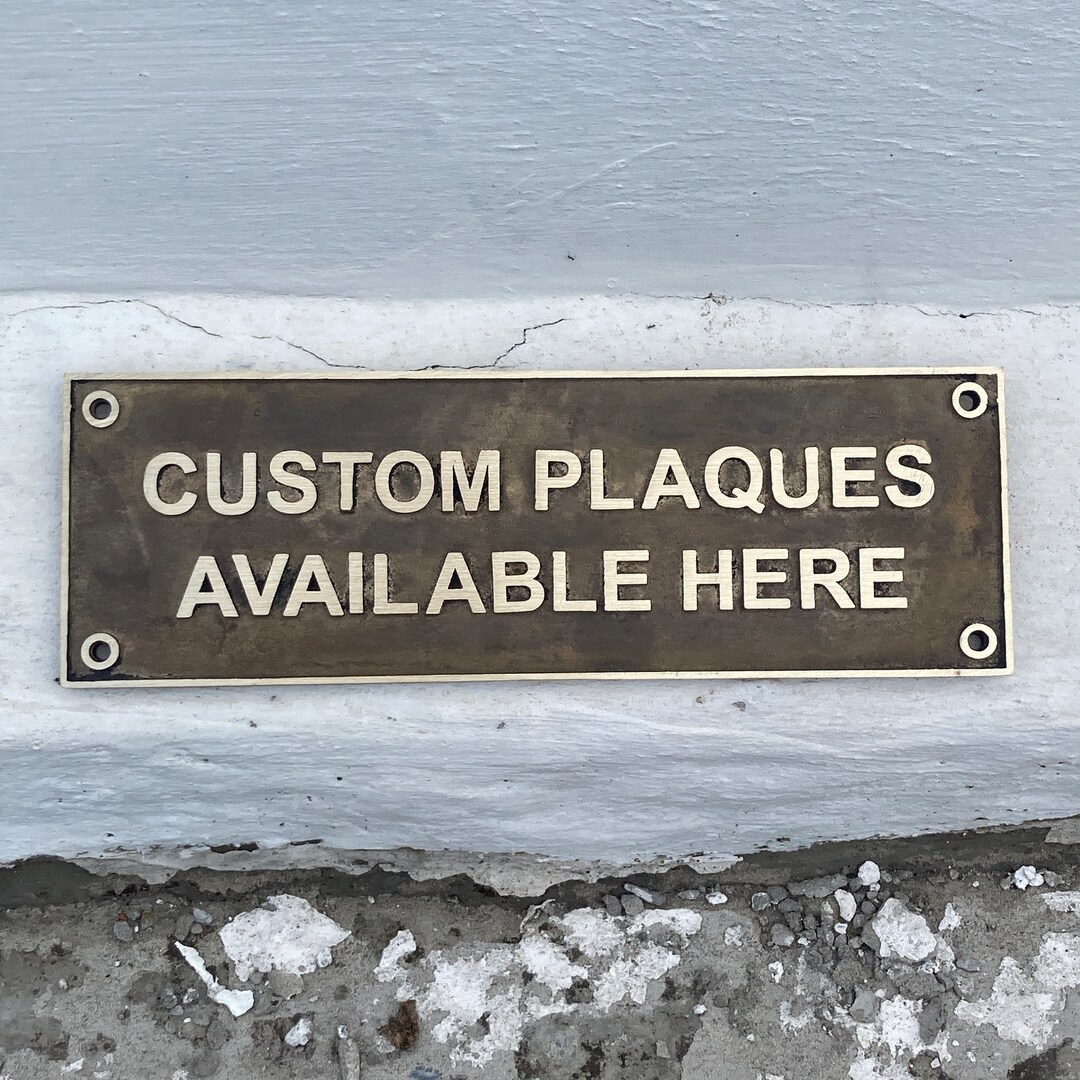 Personalized Brass Plaque Name Plaques Garden Signs Door Plaques Awards ...